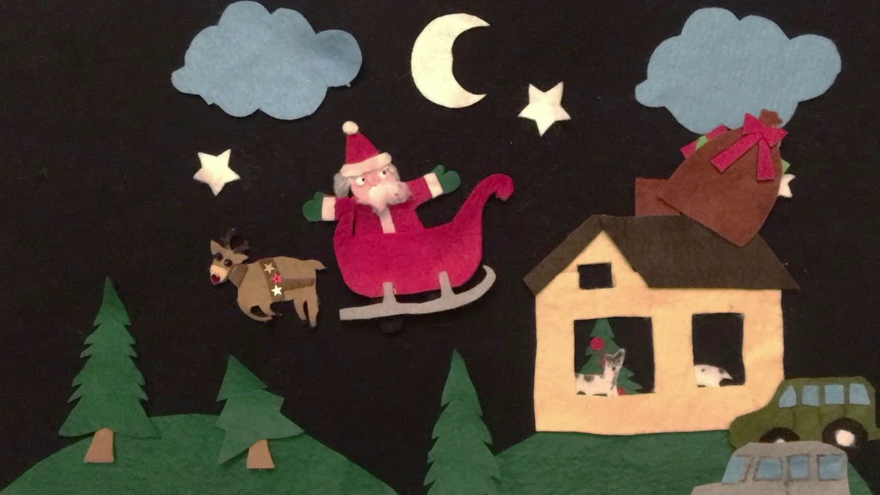 Must Be Santa felt board animation - YouTube