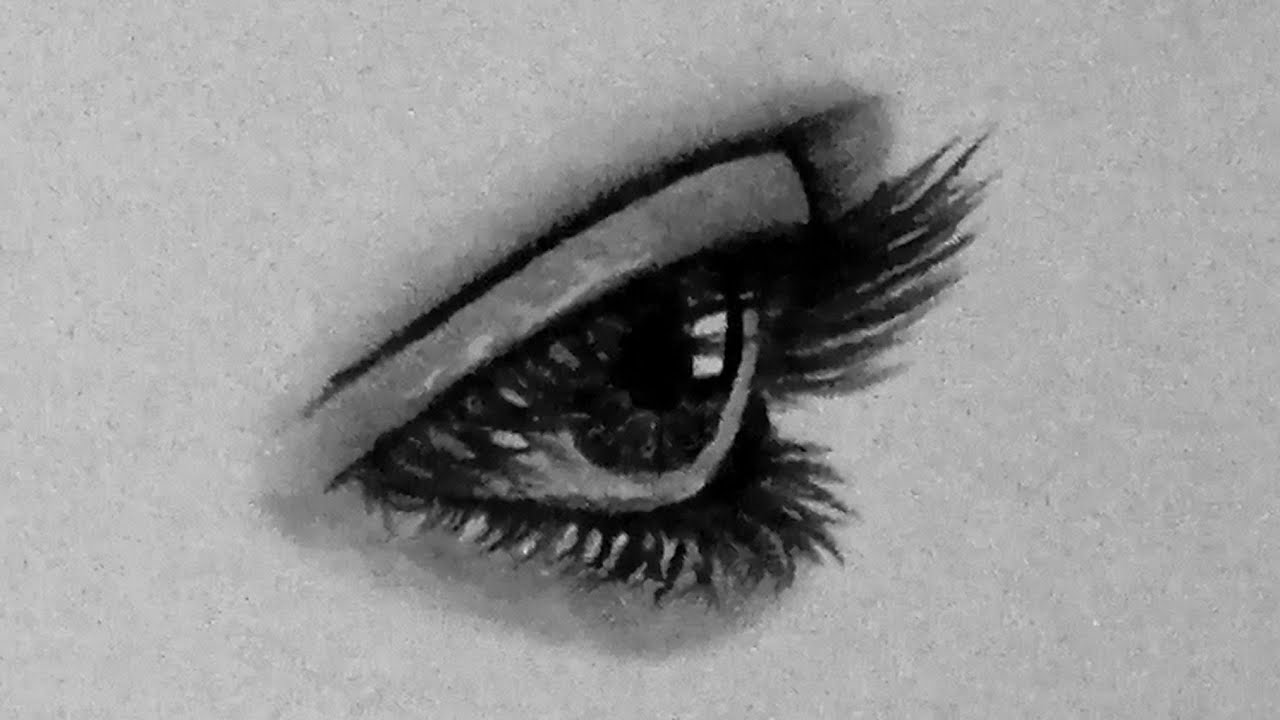 How to draw an Eye from the Side // pencil drawing Realistic Side Eye # ...