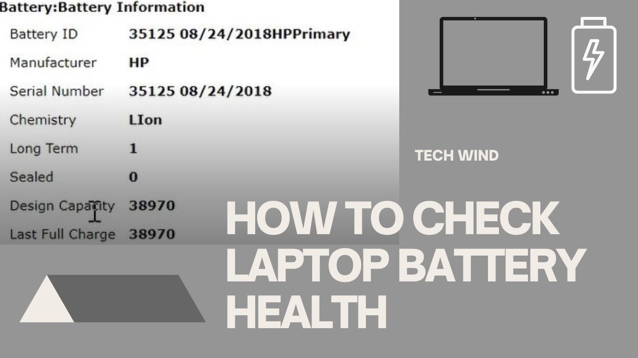 How to check Battery health for laptop || Technical information - YouTube