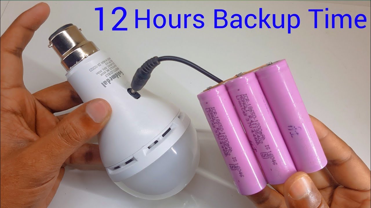 Rechargeable Led light backup Time increase 1 to 12 hours use 3Lithium ...