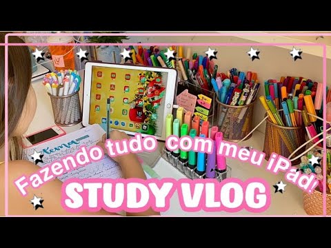 STUDY VLOG | Fazendo tudo com o meu IPAD! | ROTINA de um dia comigo ...