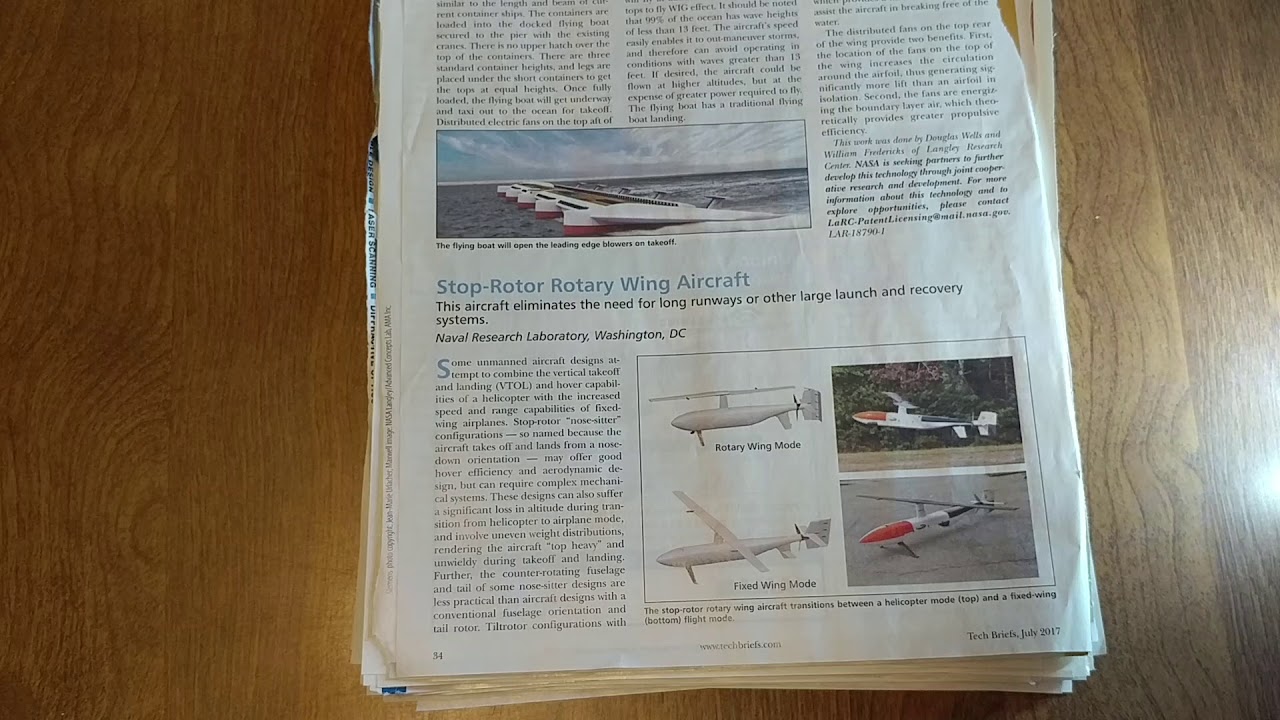 STOP ROTOR ROTARY WING AIRCRAFT VTOL PROTOTYPE - YouTube