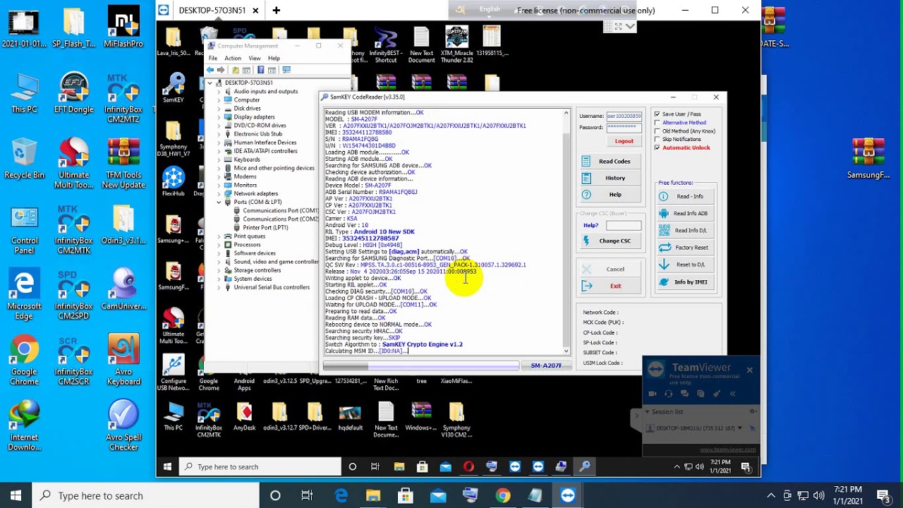 Samsung A20s A207F Network Lock/Country Lock Unlock Samkey Tool Online ...