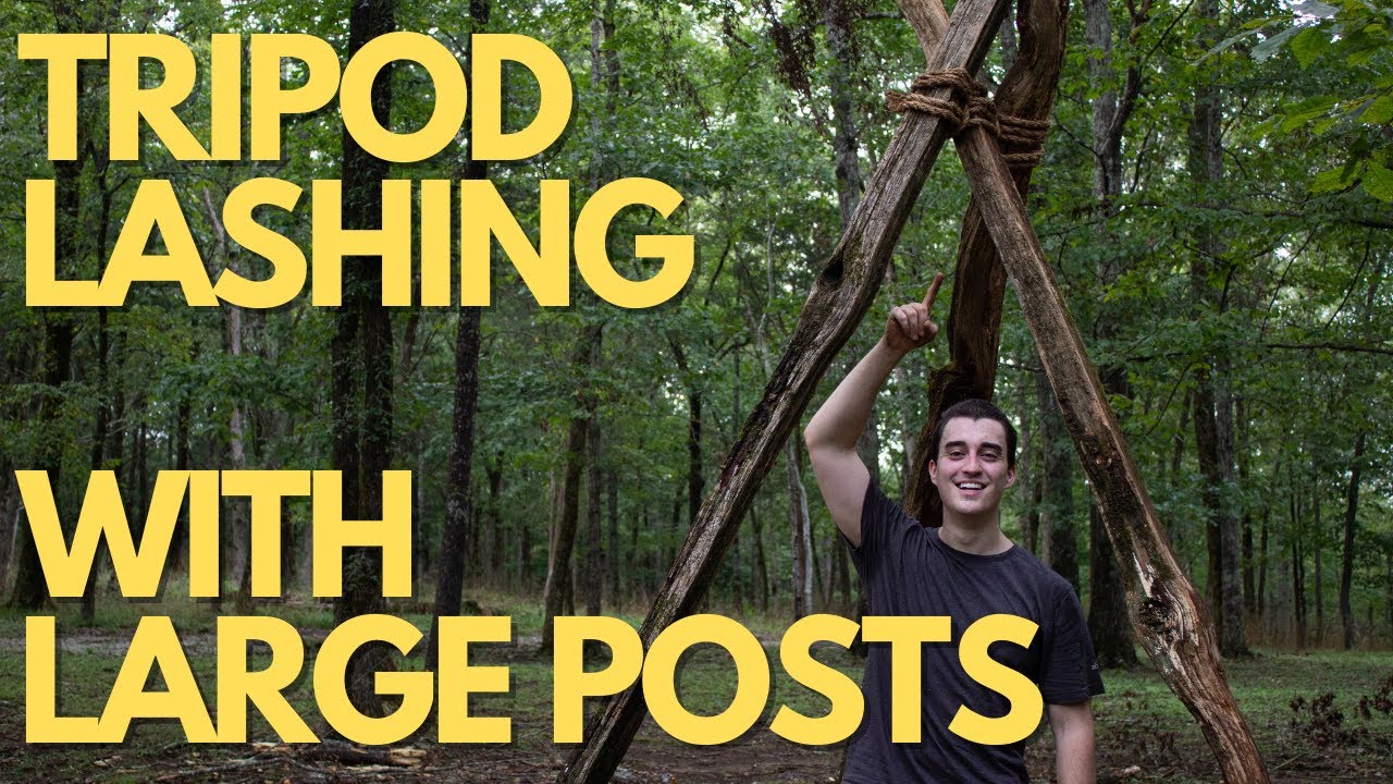 Tripod Lashing #tripodlashing #lashing #howtolash - YouTube