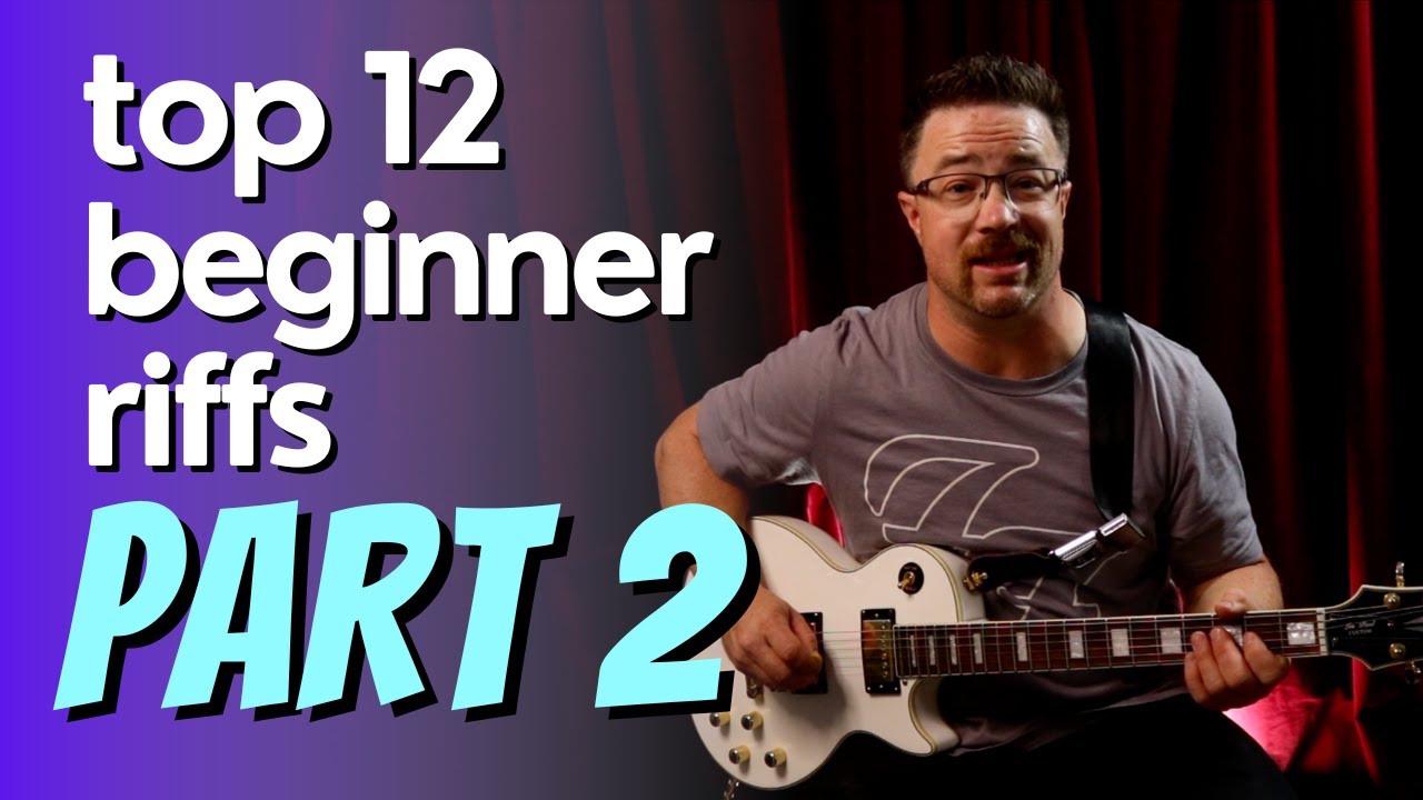 You need to play these! 12 MORE beginner guitar riffs - WITH TAB - YouTube