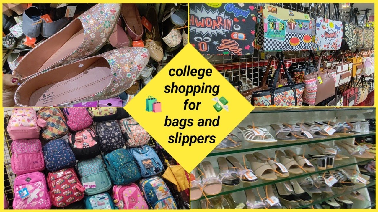 college shopping in tnagar pondybazaar | bag & slipper shopping 🛍️💸| # ...