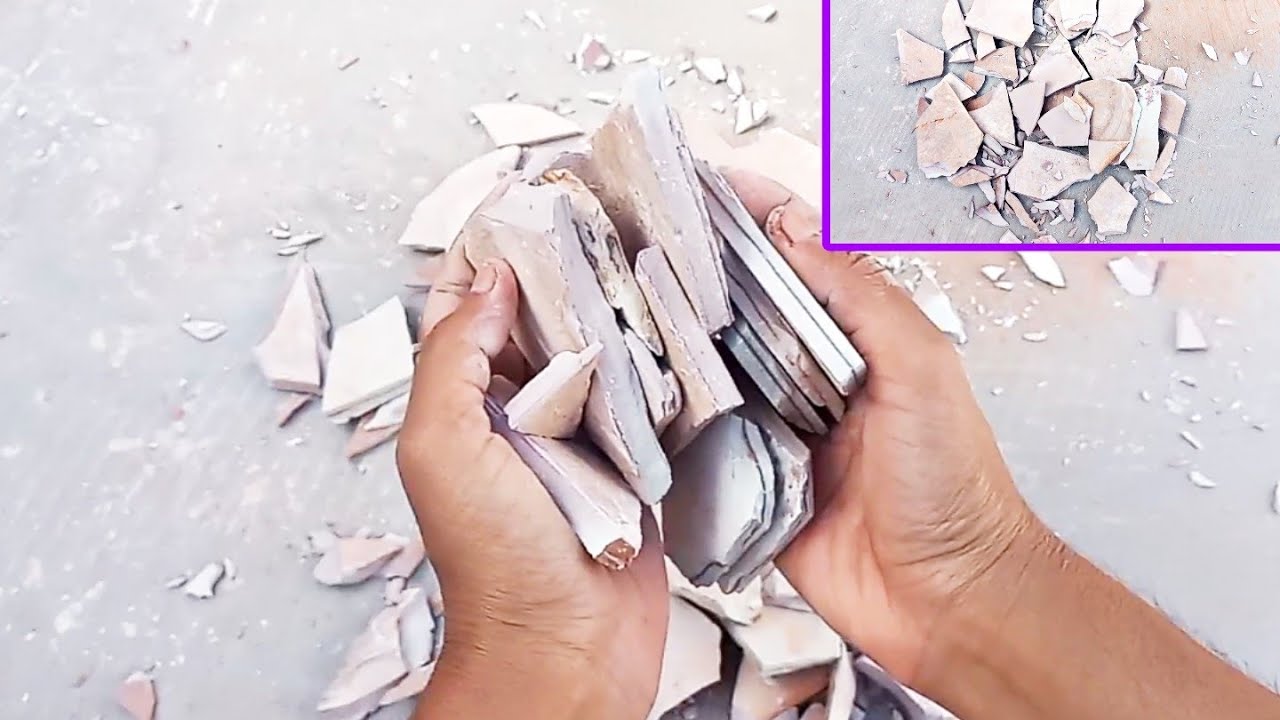 Throw & Break|| 2 Shalestone Earthy||Brokan |Satisfying video ||ns asmr ...