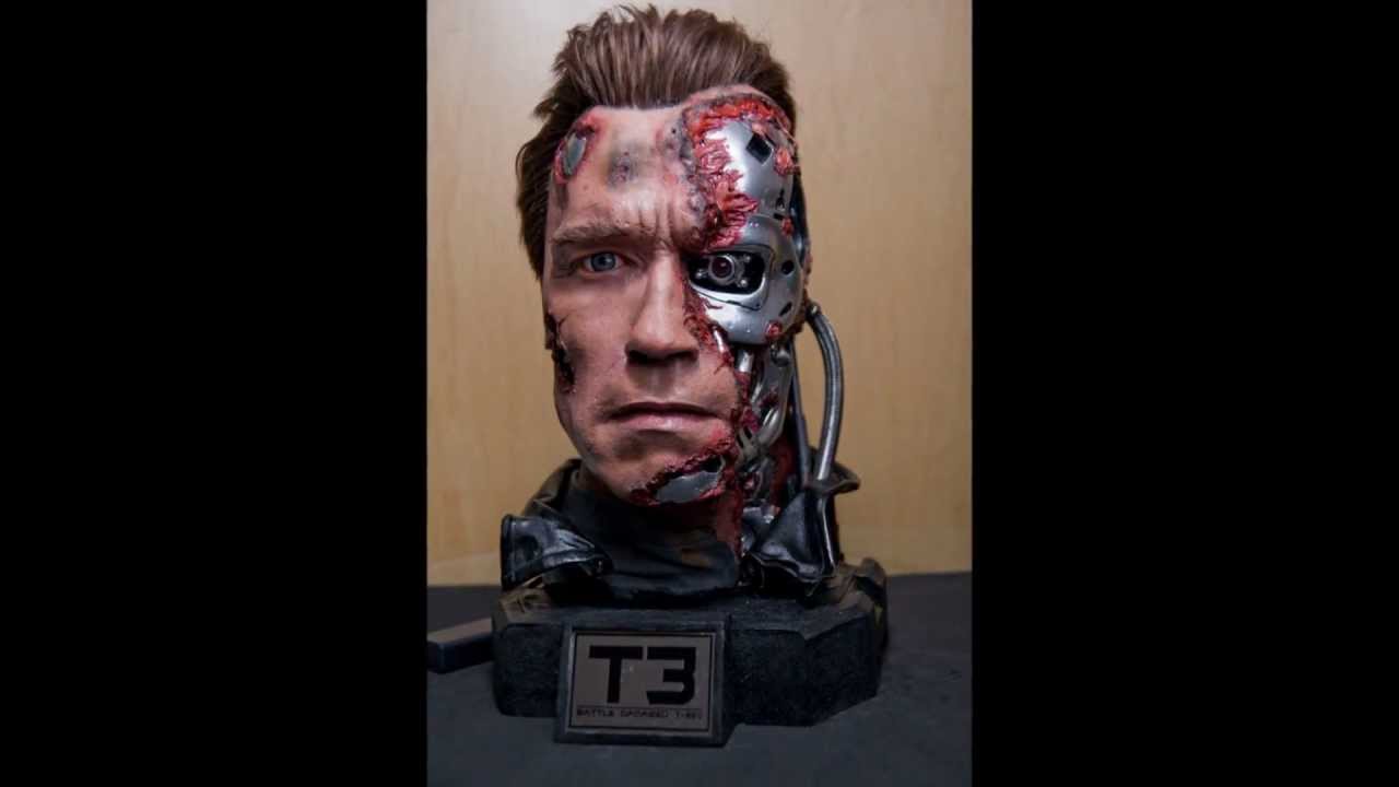 Terminator 3 life size bust - YouTube