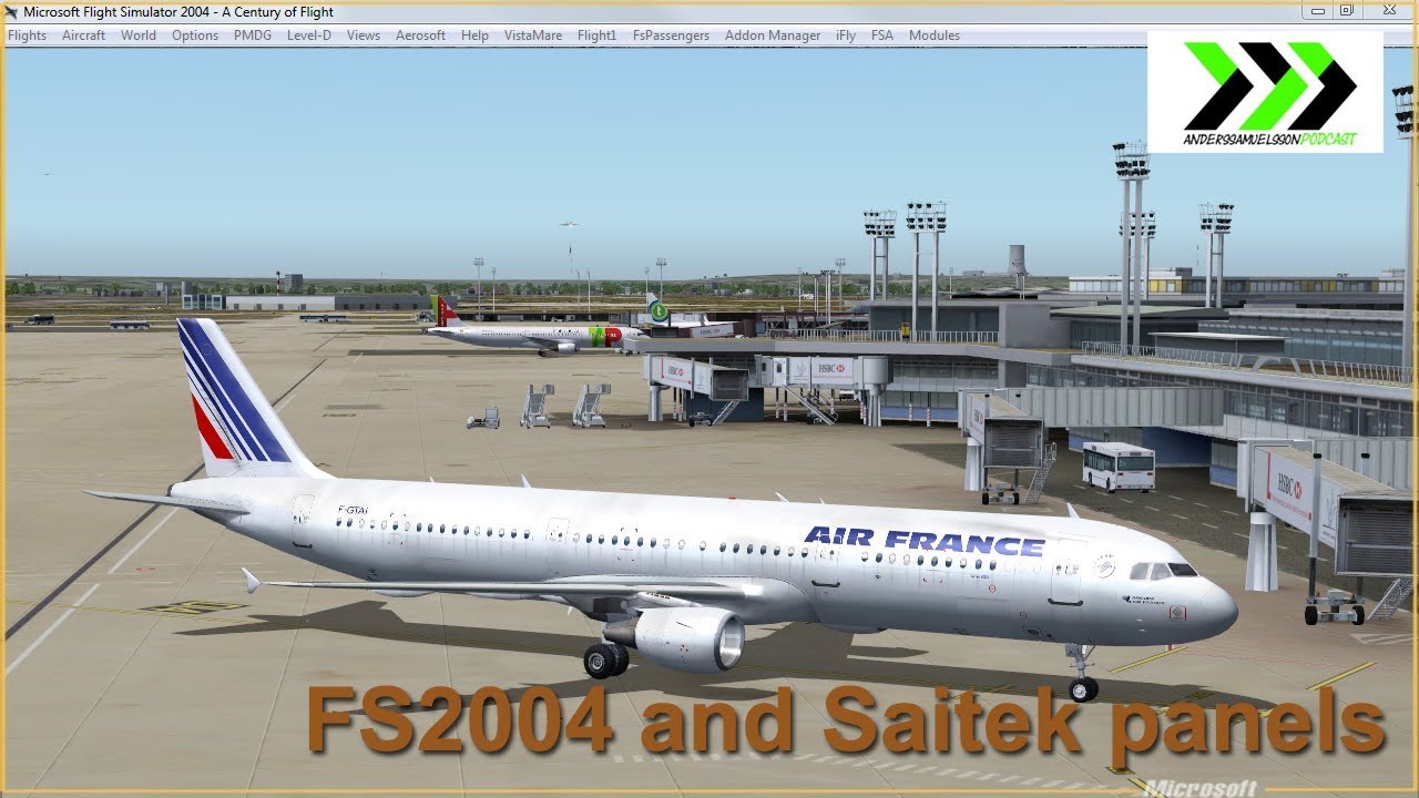 FS2004 - ILS approach LFPO with Saitek panels - YouTube
