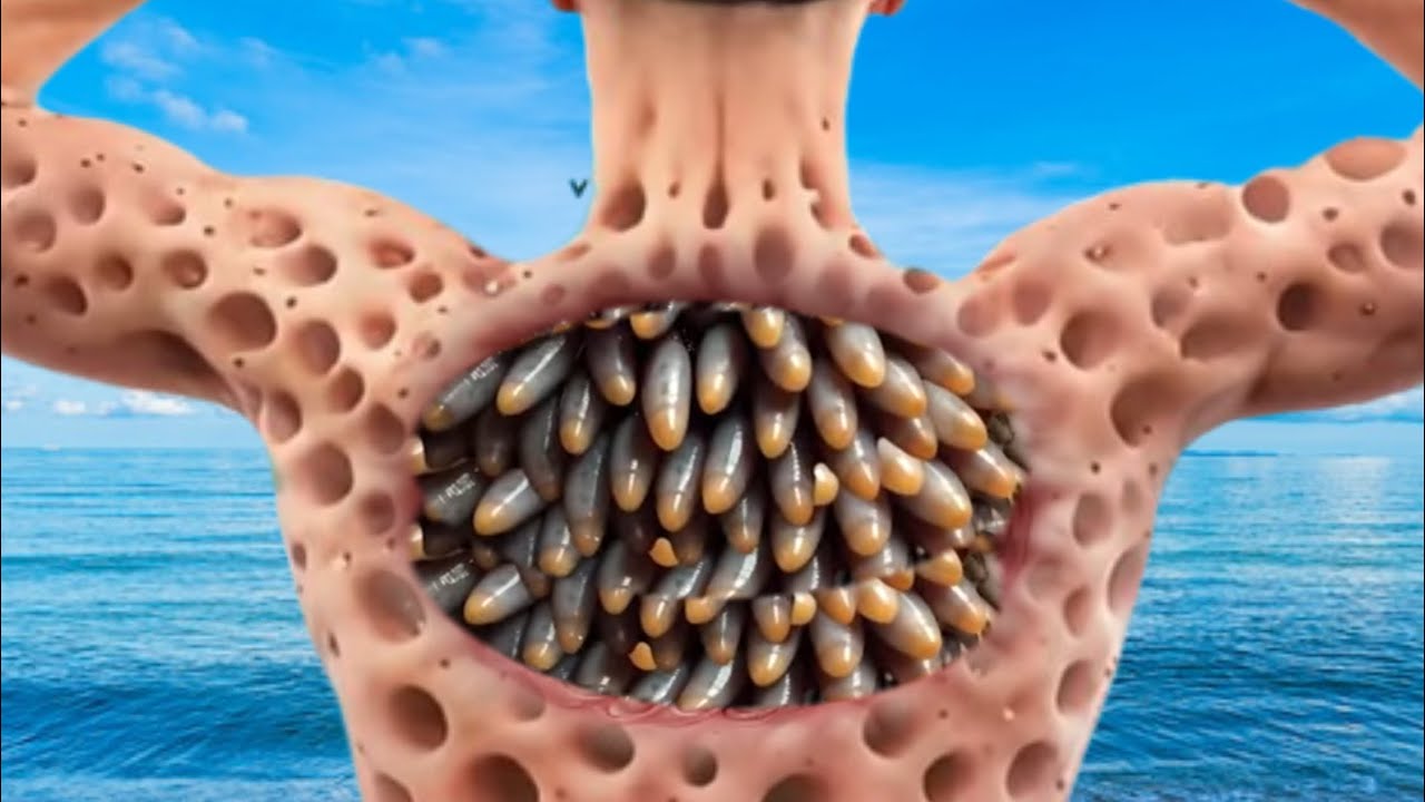 ASMR | Back treatment asmr animation | Relief back from worms | Calm ...