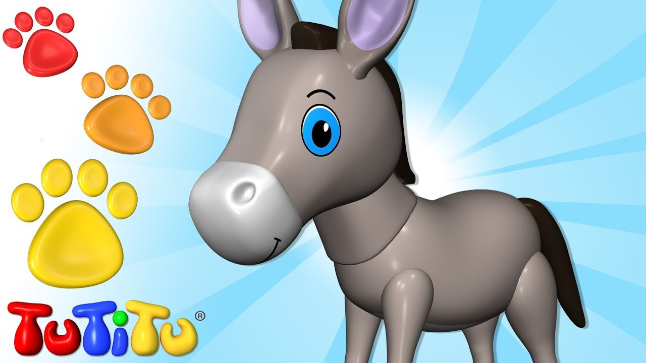TuTiTu Donkey toy 🌻 One more time 🔁 Animal video for fun learning with ...