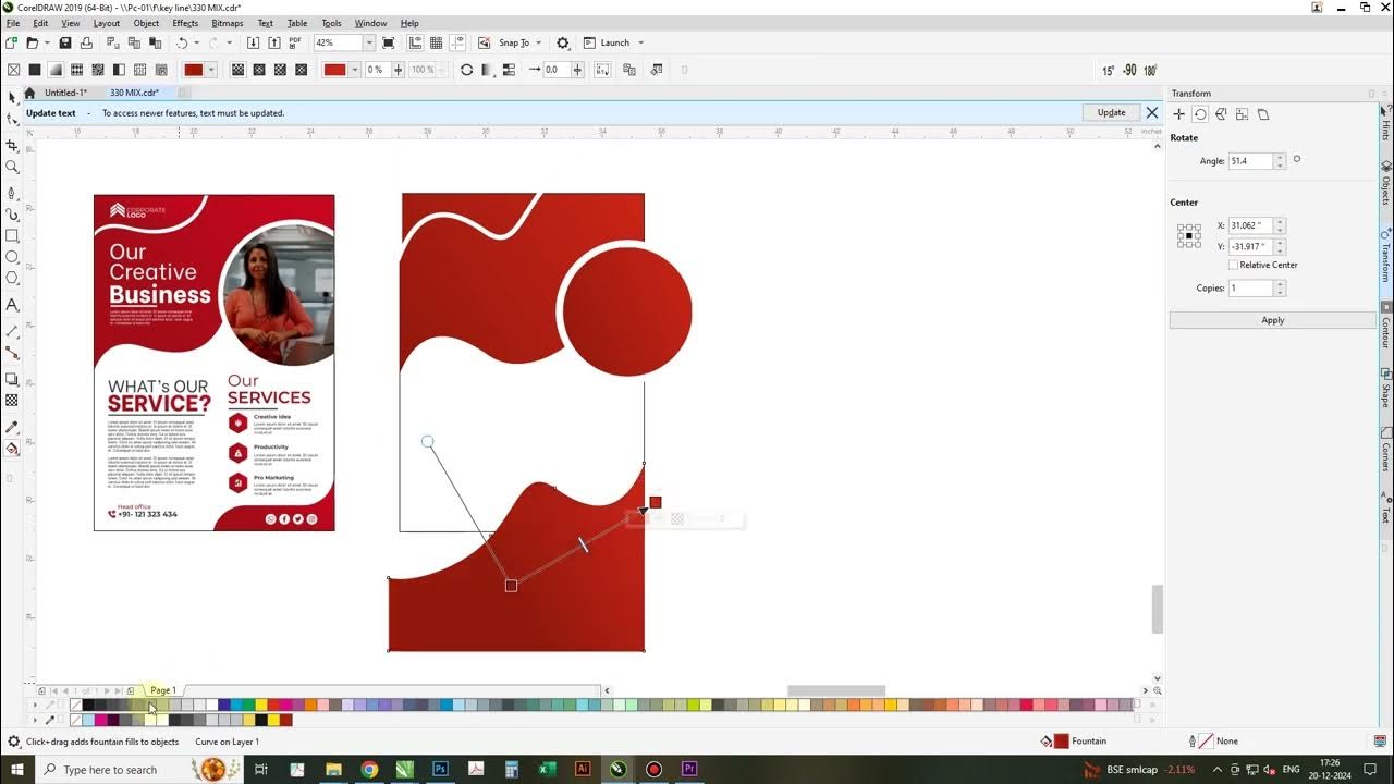 Simple Brochure Design In Coreldraw | CoreldrawFever Studio - YouTube