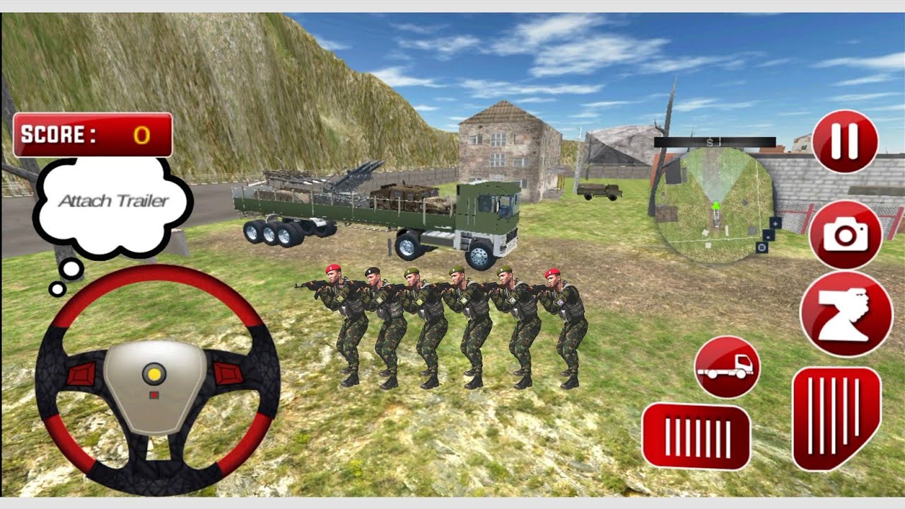 Off-road Army Vehicle Transport Truck Driver - Securing the Rocket ...