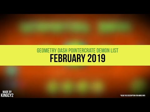 Demon List Top 100 (Feb 2019) | Geometry Dash Pointercrate - YouTube