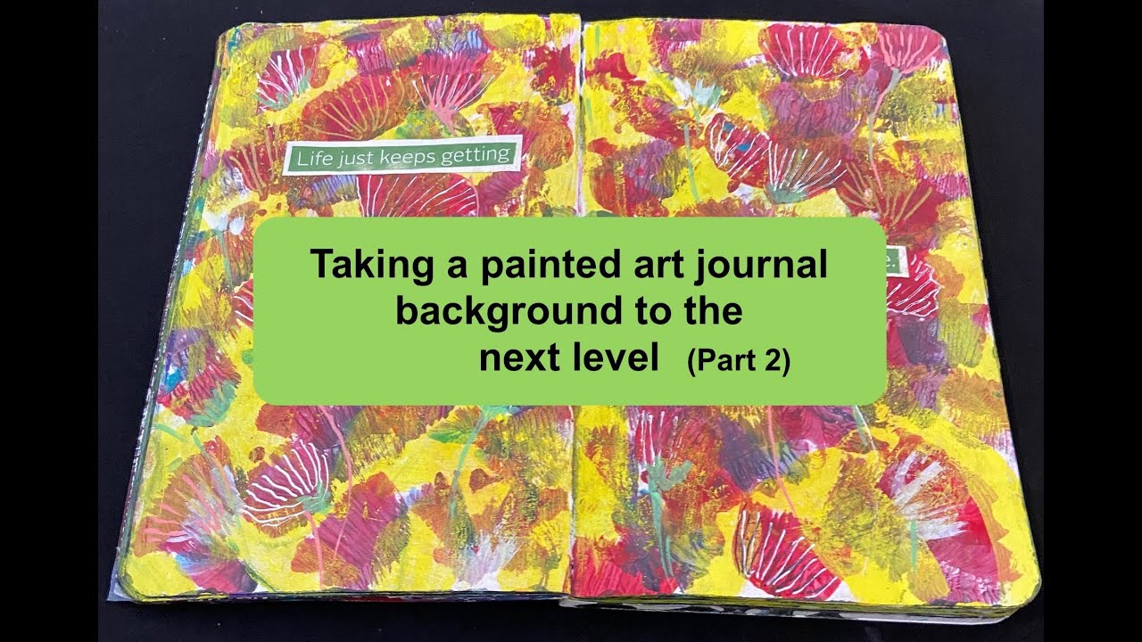 Gratitude Art Journal spread with painted background and florals PART 2 ...