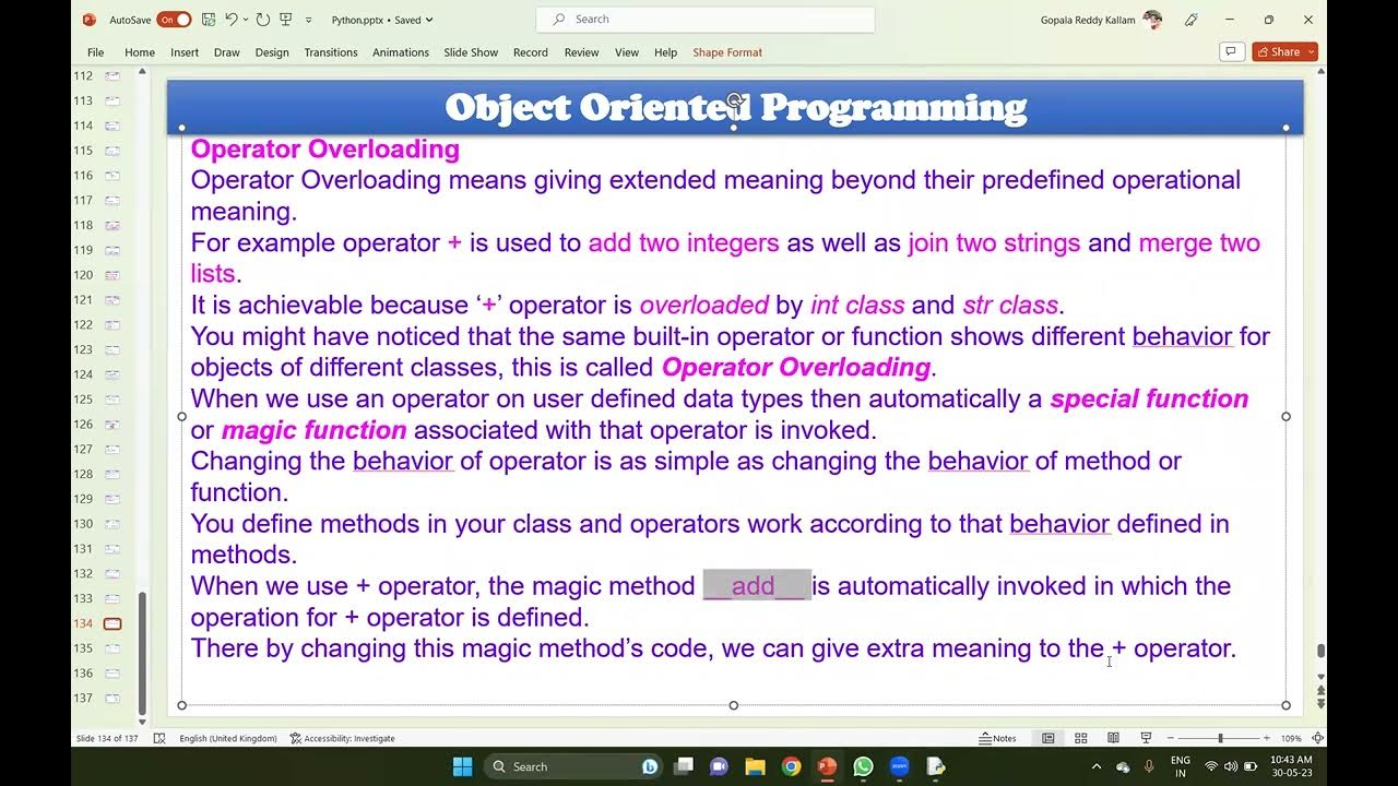 30 05 2023 Operator Overloading - YouTube