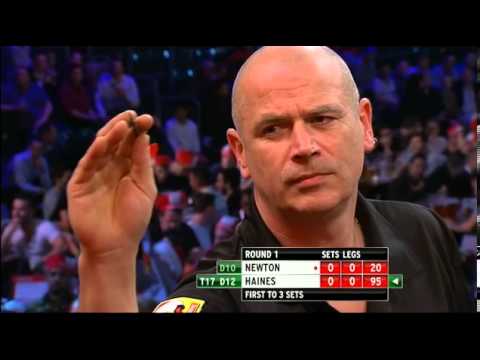 Newton v Haines | 1/3 | Round One | World Darts Championship 2013 - YouTube