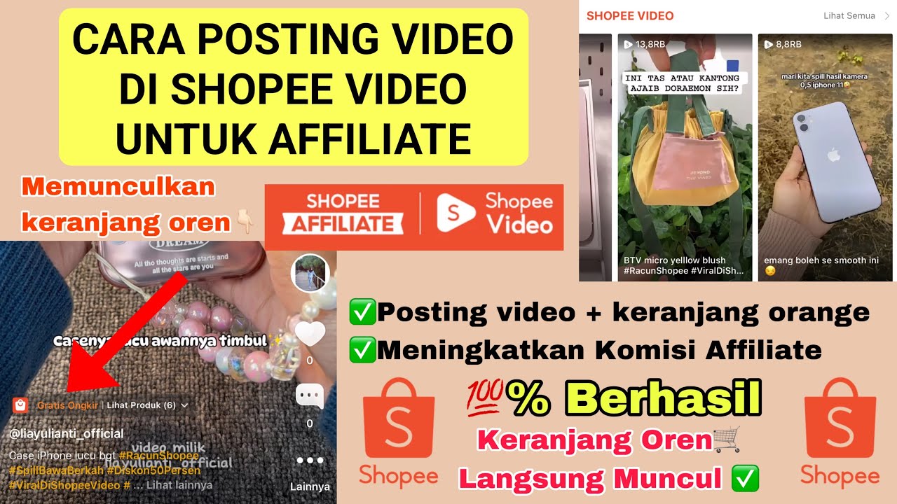 CARA UPLOAD VIDEO KE SHOPEE VIDEO UNTUK SHOPEE AFFILIATE / SHARE LINK ...