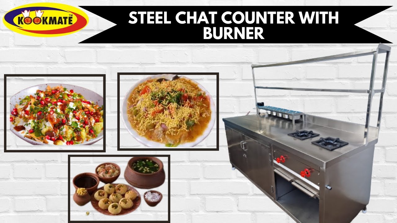 Stainless Steel Chat counter with Burner |Chat display counter kitchen ...
