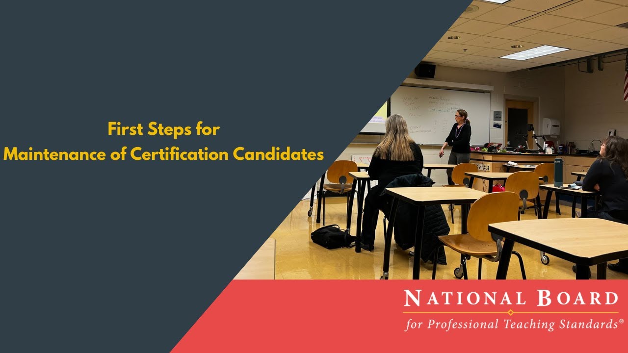 First steps for Maintenance of Certification Candidates - YouTube