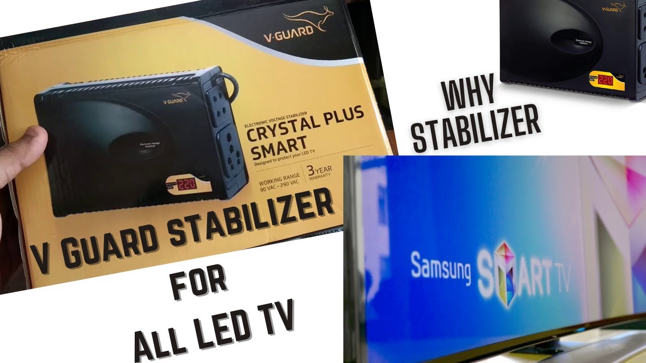 V Guard TV Stabilizer Crystal Plus Smart (3Ampier) for LED/3D/Smart TV ...