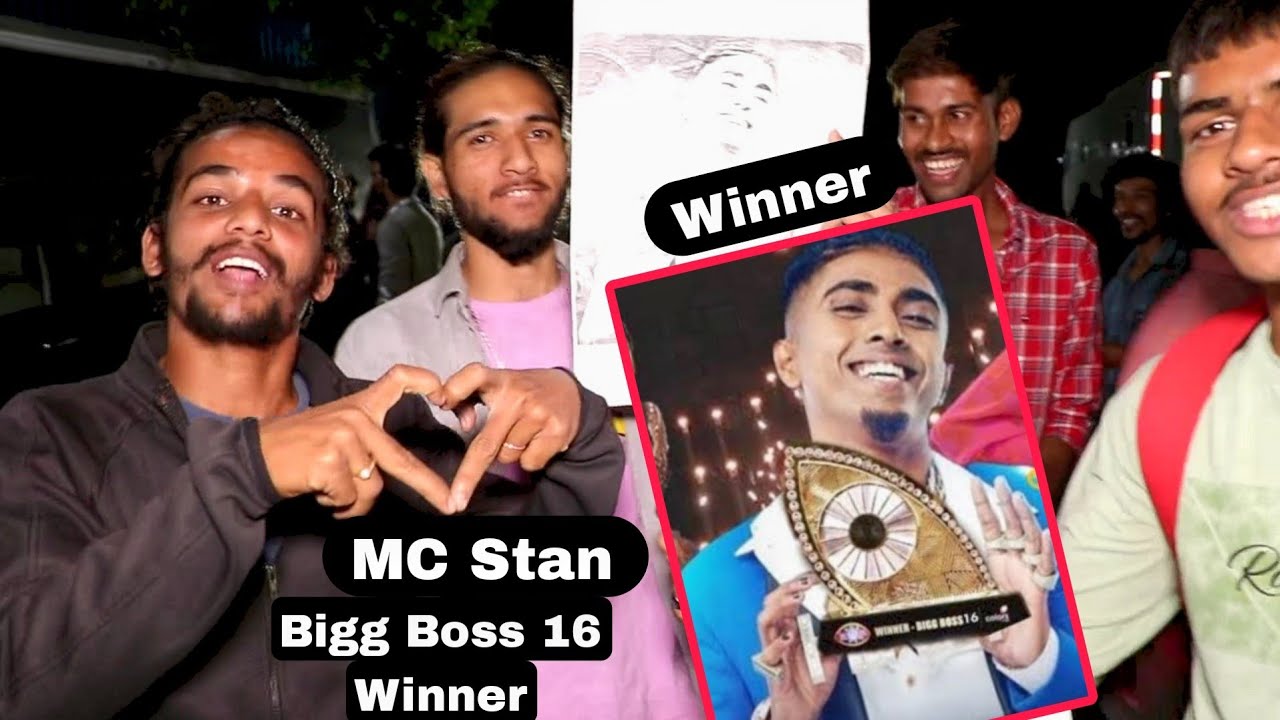 Bigg Boss 16 Winner MC Stan Fans Celebrate His Victory Outside Big Boss 16 Set - YouTube