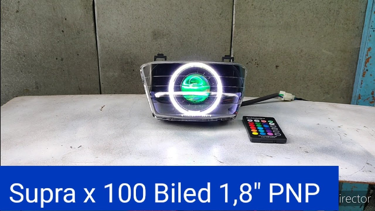 Supra x 100 Biled 1,8" PNP sinar otomotif - YouTube