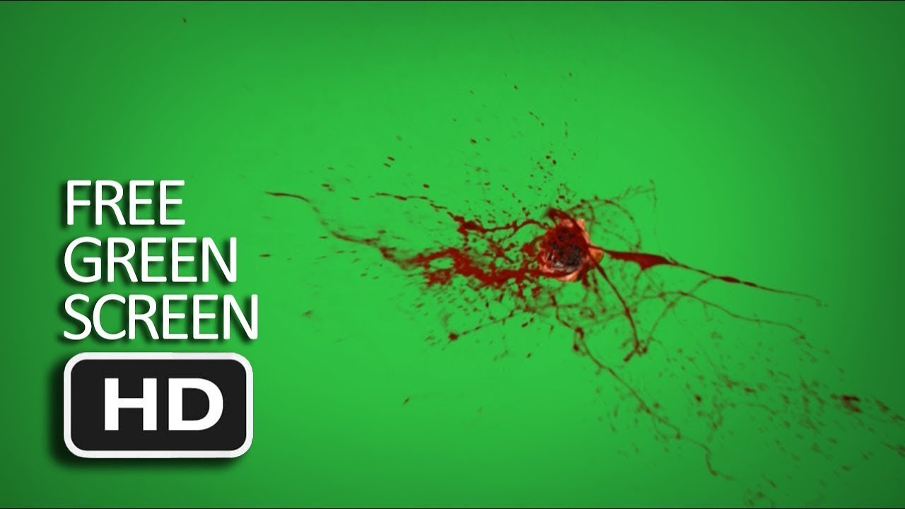 Free Green Screen - Bullet Hit Body Blood Effect - YouTube