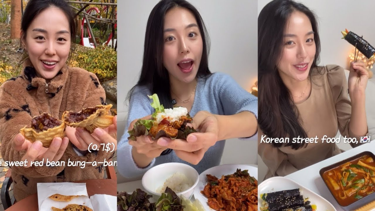 🇰🇷Day 1-5 of ONLY Eating Korean Food😋a fish-shaped bun/Jeyuk bokkeum/Tteokbokki - YouTube