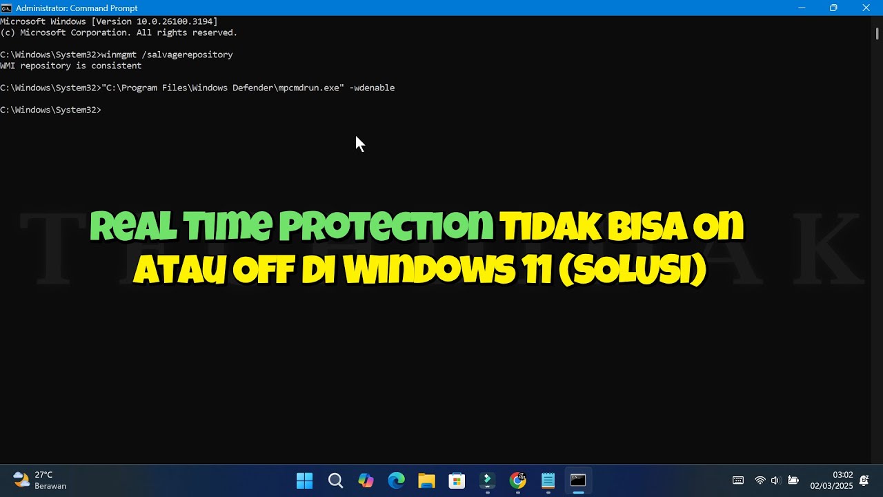 Real Time Protection Tidak Bisa On atau Off di Windows 11 (SOLUSI ...