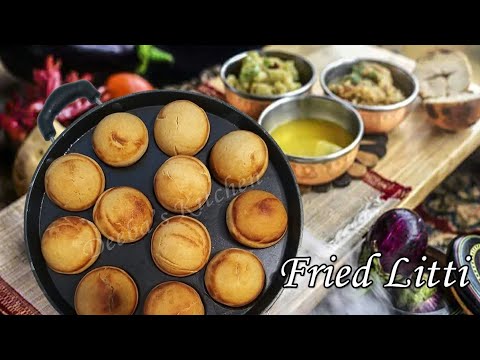 Fried litti recipe with only 1tbsp oil |Bihar ki famous litti |Quick ...
