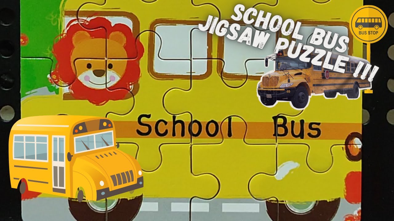 Yellow School Bus - Jigsaw Puzzle 🧩 Game for Kids & Toddlers - YouTube