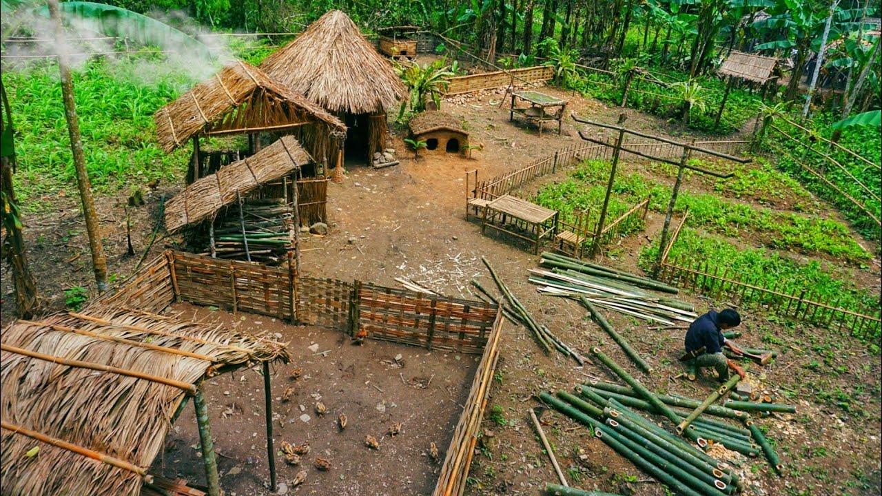 Building Life Ep.25- Trap a Wild Boar, Building Beautiful Houses For ...