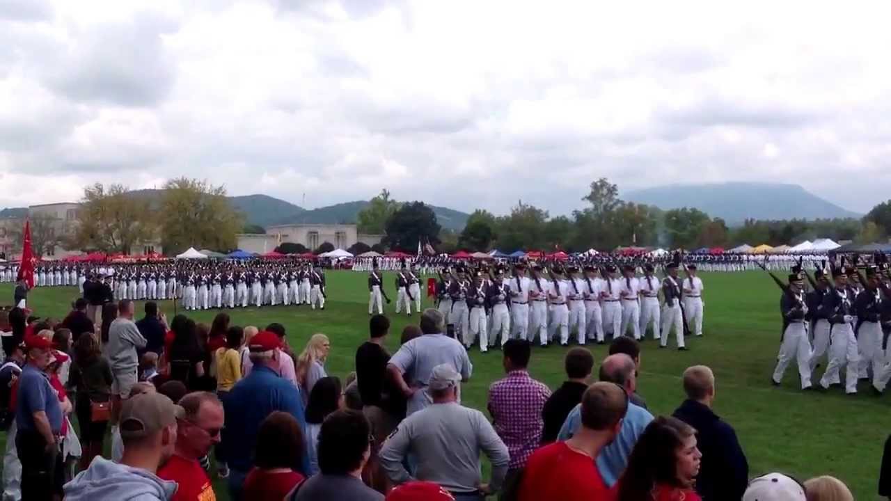 VMI Parade - Homecoming 9-28-2013, Pass in Review - YouTube