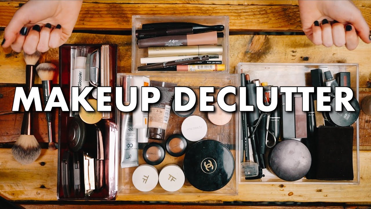 Decluttering My Entire Makeup Collection | getting rid of my makeup ...