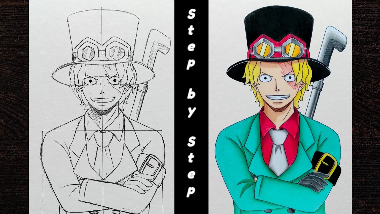 How to Draw"Sabo" step by step (Tutorial) for beginners||One Piece ...