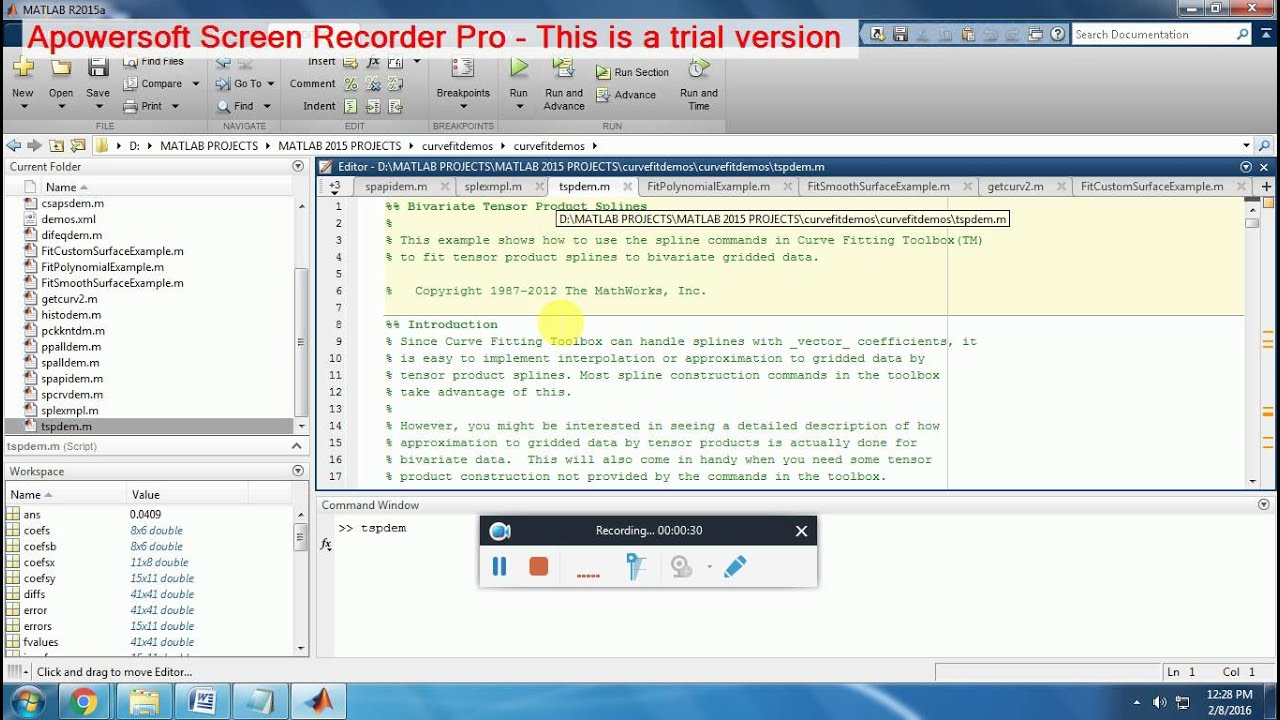 MATLAB BIVARIATE TENSOR PRODUCT SPLINES - YouTube