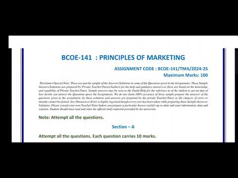 BCOE 141 SOLVED ASSIGNMENT 2024-25 / IGNOU BCOE 141 SOLVED ASSIGNMENT 2024-25 /PDF WTSP ...