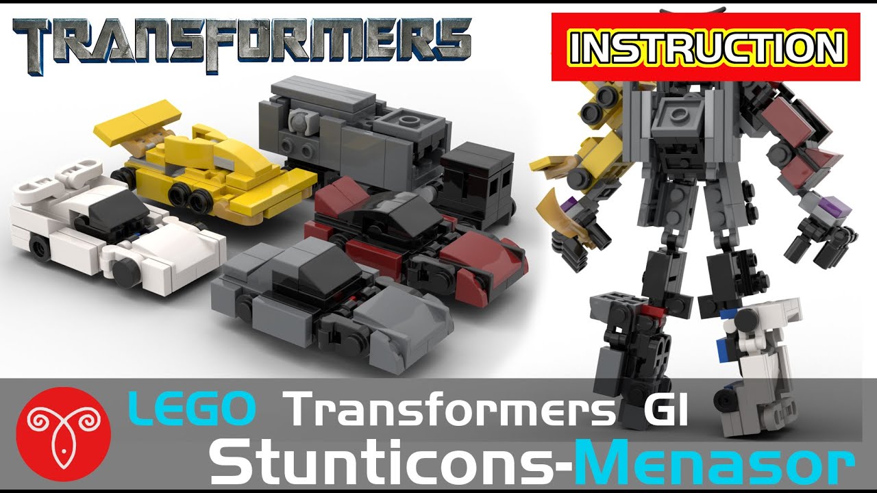 Lego Transformers MOC Micro G1 Stunticons Menasor Mini Combine Wars ...