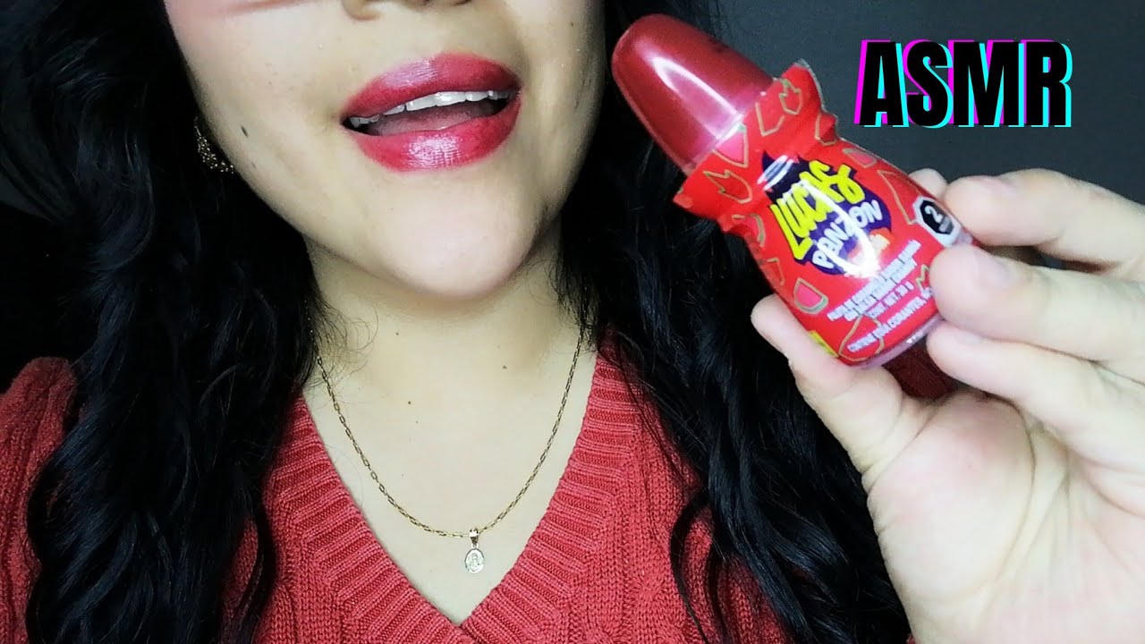 ASMR español comiendo lucas panzon 🍉 DULCE MEXICANO mouth sound 😴 - YouTube