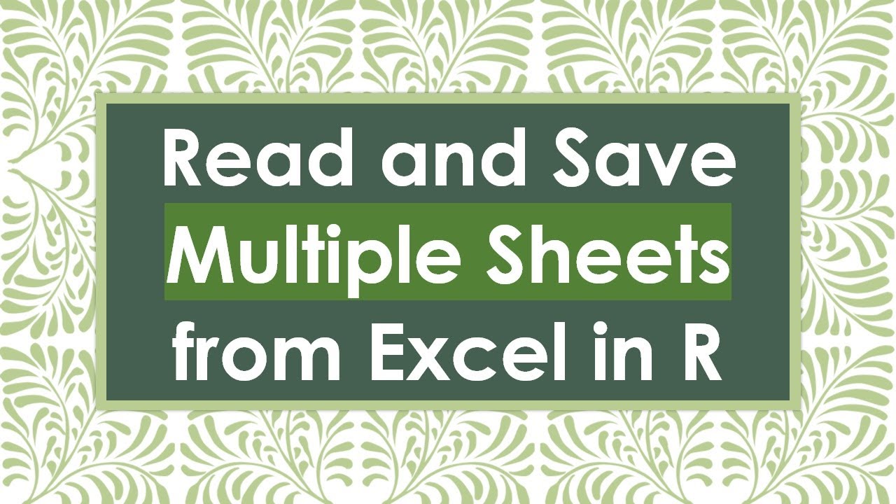 Read and Save Multiple Sheets from Excel in R - YouTube