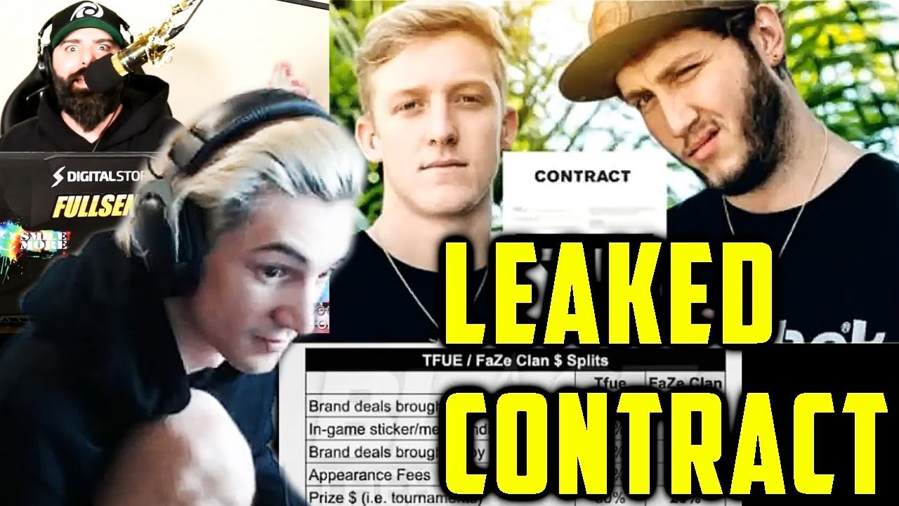 xQc Reacts NEW Leaked Contract in the TFUE vs FAZE Lawsuit Drama ...
