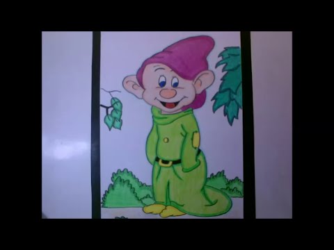 Draw Dopey from Snow White movie (speed drawing) - YouTube