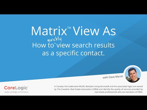 Matrix Quick Tip - View As - YouTube