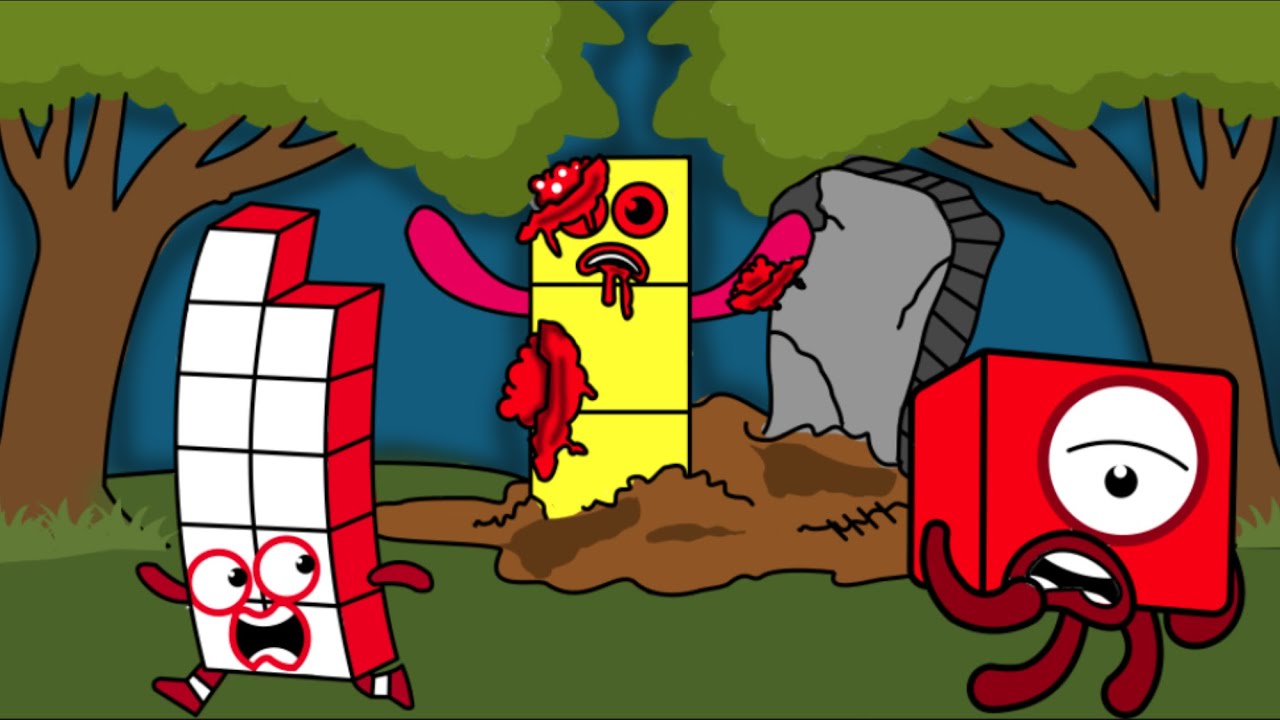 Oh no! Numberblocks 3 Turns Into Creepy Zombies - fan-made coloring ...