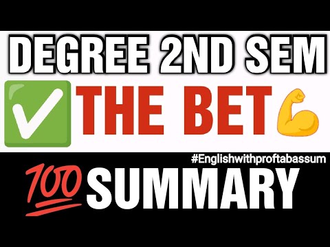 THE BET BY ANTON CHEKHOV💯 SUMMARY || DEGREE 2ND SEM ENGLISH #2ndsem ...