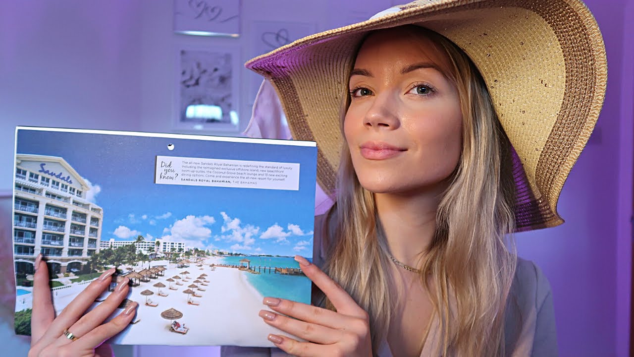 ASMR Travel Agent Roleplay | Page Turning & Typing | Soft Spoken - YouTube