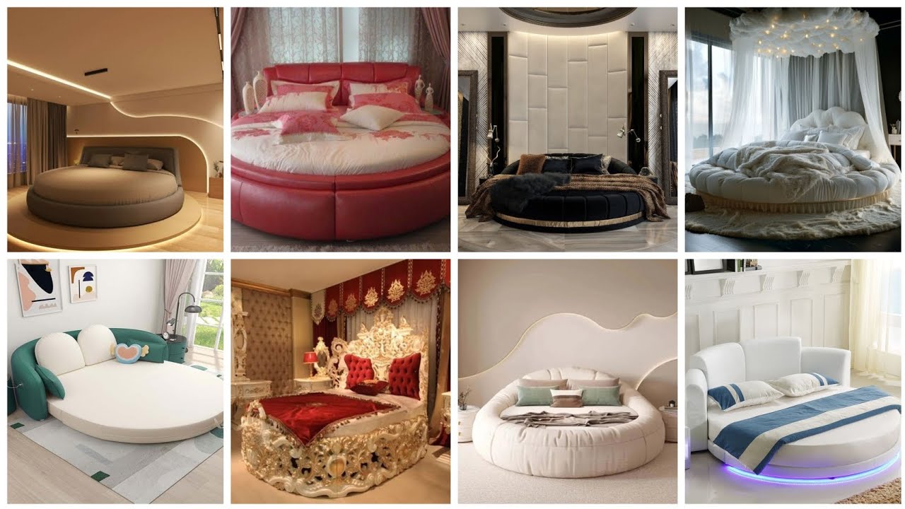 Round Bedroom Furniture Designs Luxury Circle Bed Frame Queen Size And