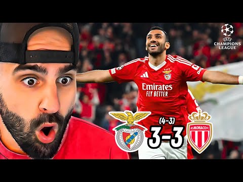 Benfica Knockout Monaco 4-3 UCL Playoffs I CRAZY DRAMATIC MATCH