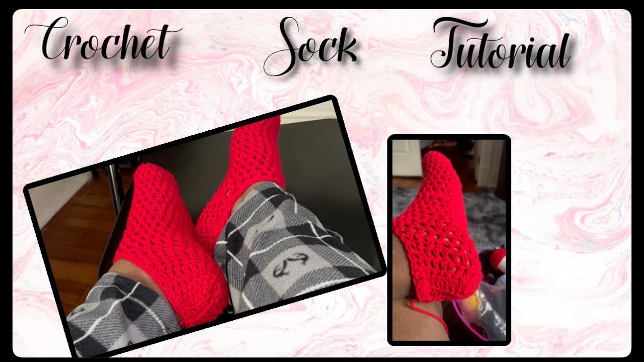 Crochet Sock Tutorial/ Beginners Crochet Project - YouTube